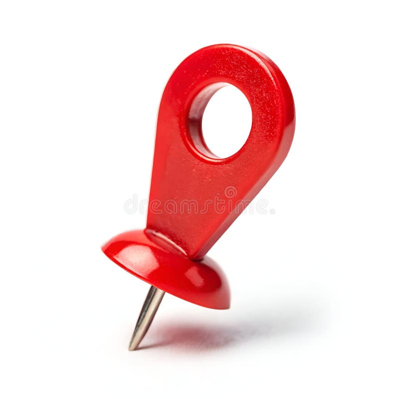 Red Pin Location Icon on White Background Stock Illustration ...