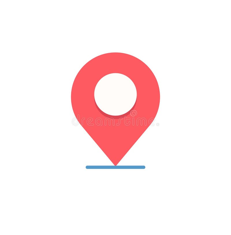 Red Pin for Maps and Navigation Systems To Mark Current Location. Icon ...
