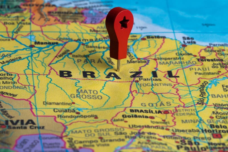 Isolated Map Marker Map Brazil Stock Photos - Free & Royalty-Free Stock ...