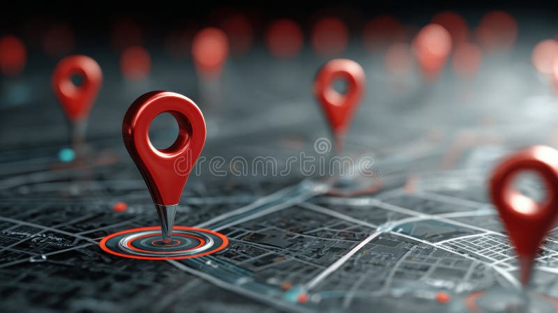 Red Pin Precisely Pointing To a Red Signifying Goal Mapping and Ai ...