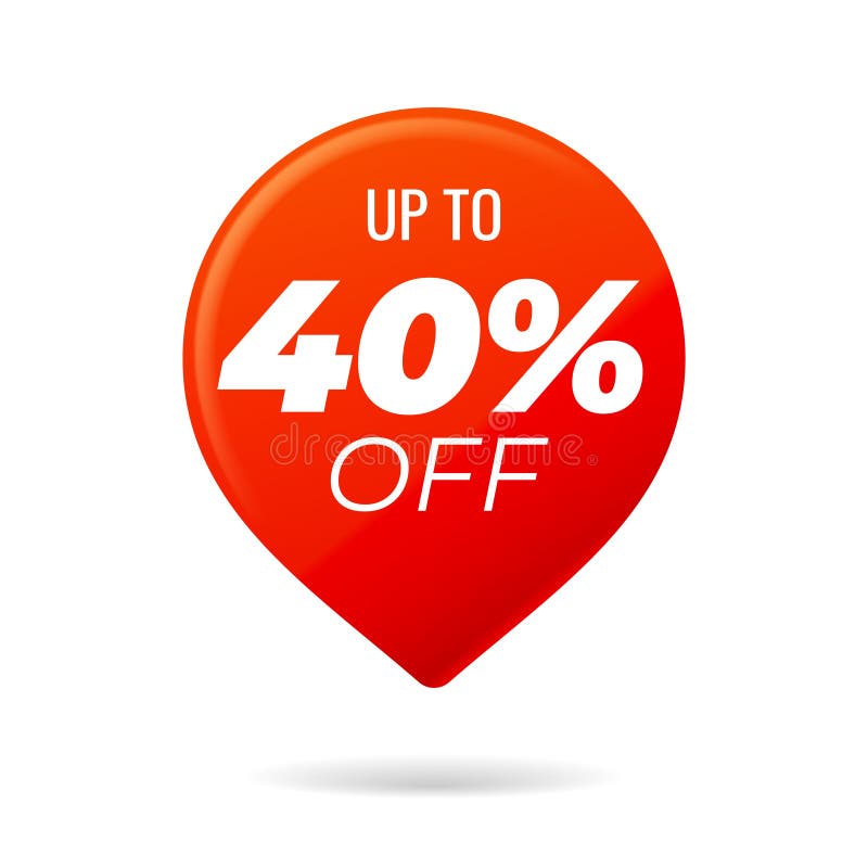 Red Pin on White Background, Up To 40 Percent Off Stock Vector ...