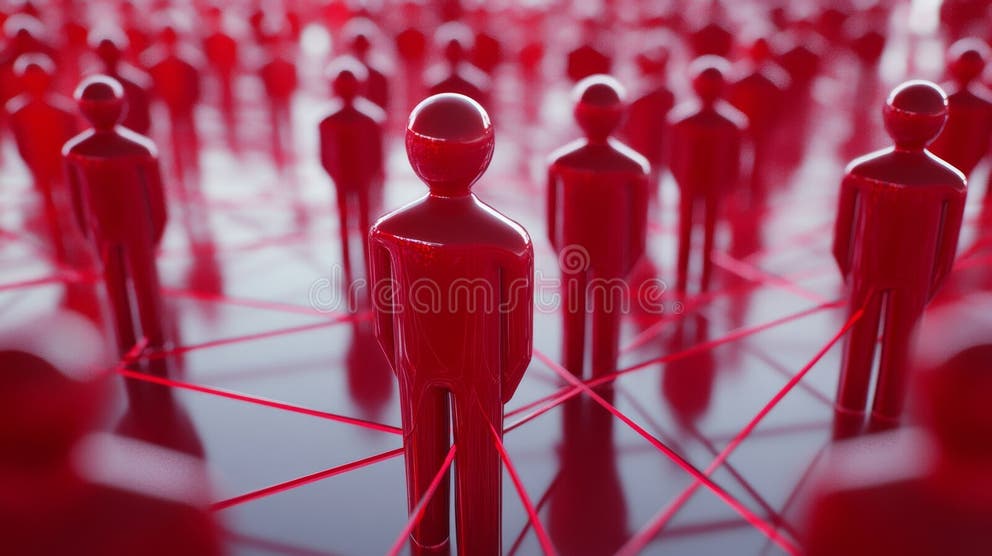 A Red Pin within a White Dot Network Visually Conveys Connection ...