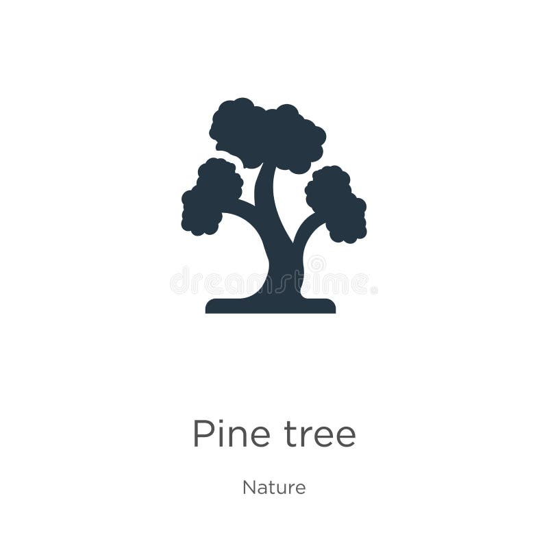 Red Pine Tree Icon Vector. Trendy Flat Red Pine Tree Icon from Nature ...