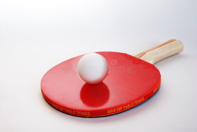 Red Ping-pong Paddle with the Ball Stock Image - Image of racket ...