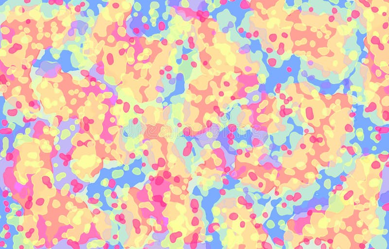 Red, Pink, Blue and Yellow Spots and Splashes. Abstract Decorative ...
