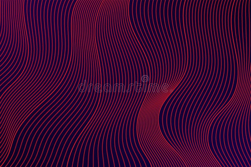 Red, Pink Color Wavy Lines Texture on Dark Background. Modern Curve ...