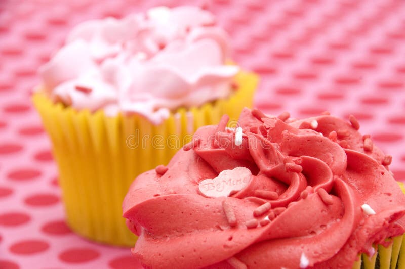 Red and Pink Cupcakes stock photo. Image of frosting - 13081310