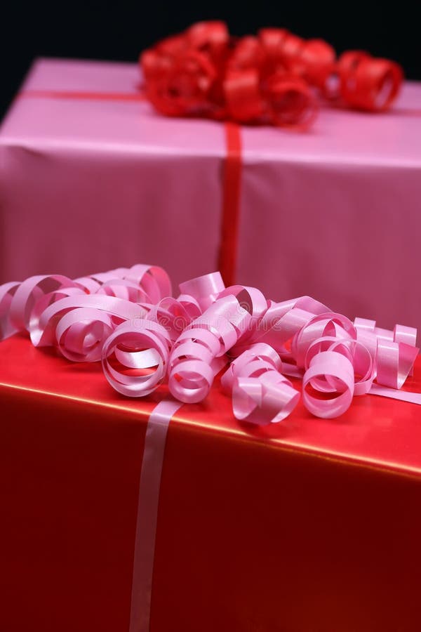 Red and Pink Gifts stock image. Image of paper, gifts - 3939077