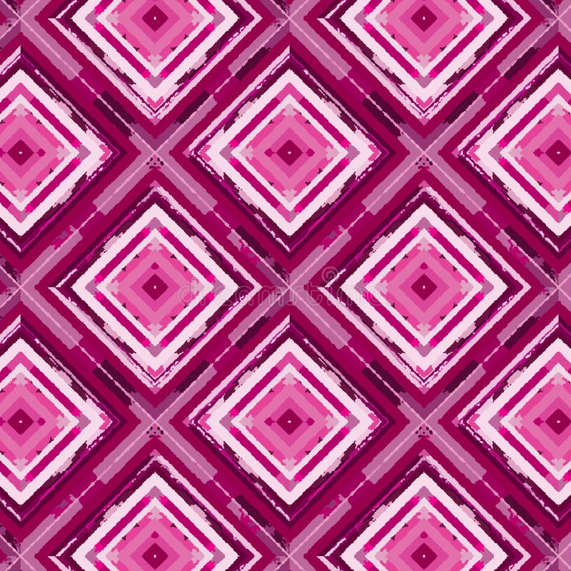 Red and Pink Painted Diamonds in a Repeating Seamless Pattern Stock ...