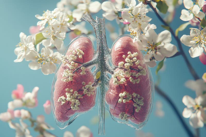 Red and Pink Respiratory Organs Stock Image - Image of breathing ...