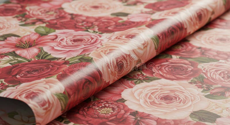 Red and Pink Roses Floral Fabric Texture Stock Photo - Image of rose ...
