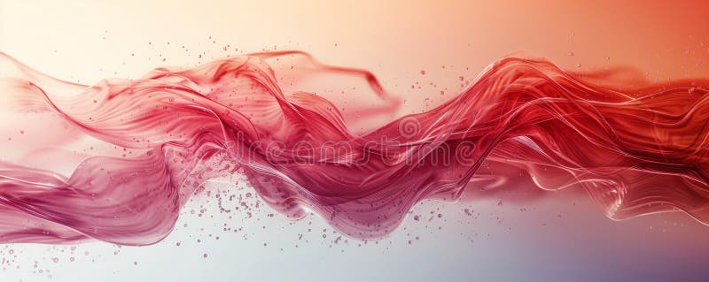 Red and Pink Smoke Creating a Dynamic Wave on a White Background Stock ...