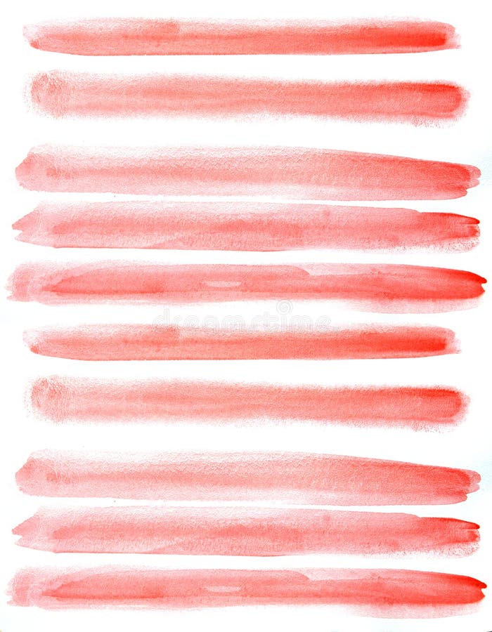 Red Pin Striped Abstract Background, Variable Width Stripes. Watercolor ...