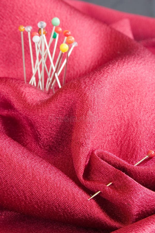 Red pins stock image. Image of backing, edge, sewing - 13303883
