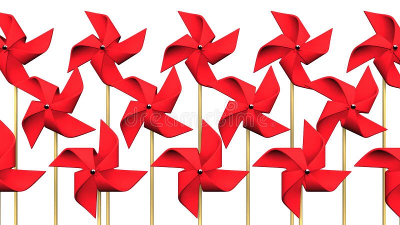 Red Pinwheels on White Background Stock Footage - Video of festival ...