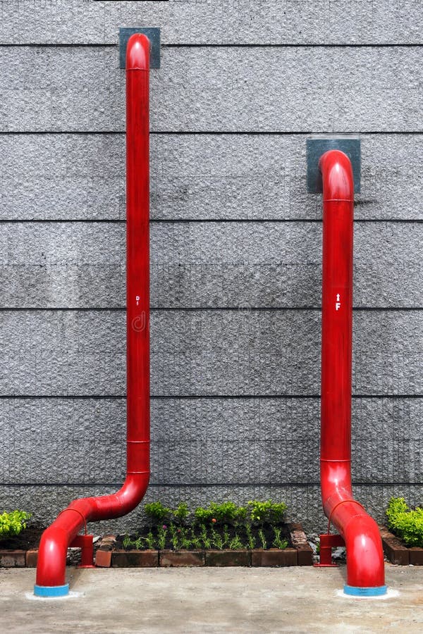 Red Pipe stock photo. Image of metal, iron, construction - 15383666