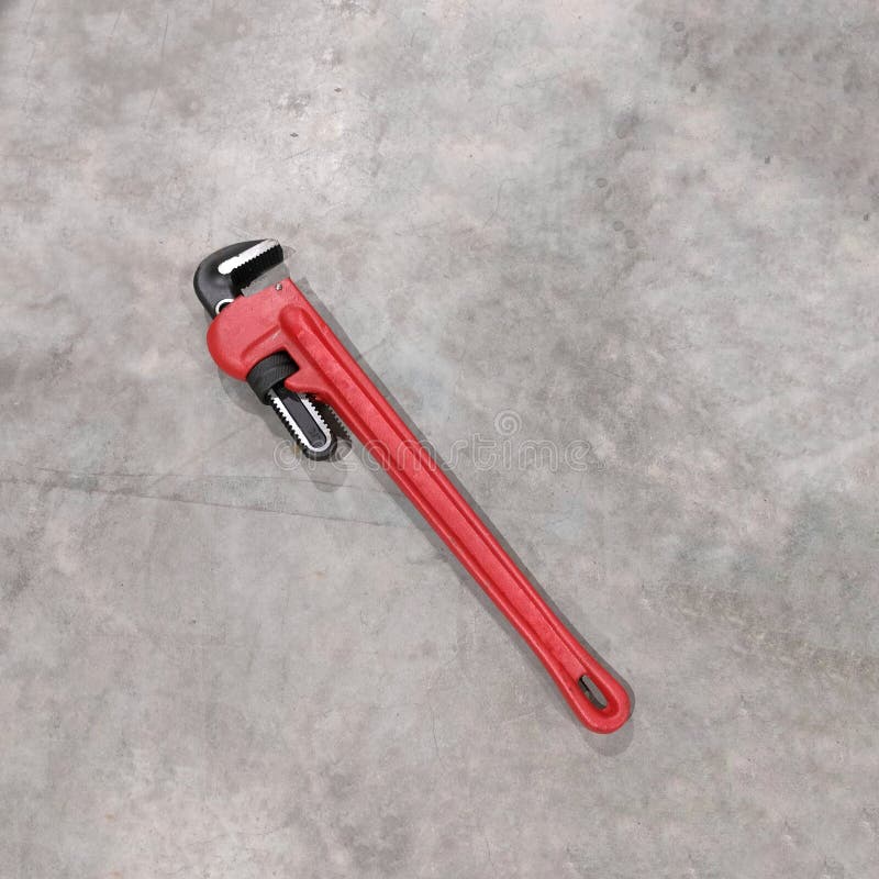 Red pipe wrench stock photo. Image of pink, machine - 256768812