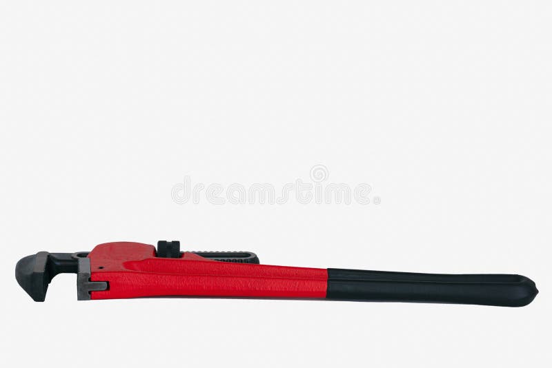 Red pipe wrench stock photo. Image of construction, handle - 198511274