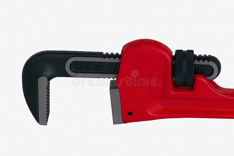 Red pipe wrench stock photo. Image of construction, adjustable - 198511284