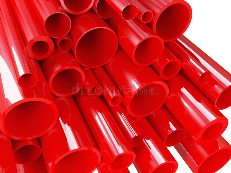 Red pipes stock illustration. Illustration of white, tube - 19993560