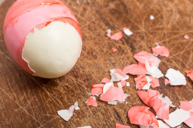 Red Pitched Shell of an Easter Egg Stock Image - Image of religion ...