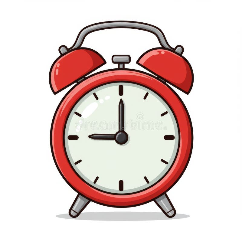 Red Pixel Art Alarm Clock Illustration Stock Illustration ...