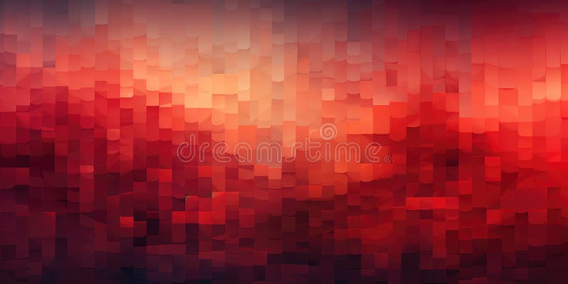 Red Pixel Background, Horizontal Banner Image. Generative AI Stock ...