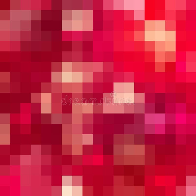 Red Pixel Background, Pattern, Hexagon Wallpaper. Vector Illustration ...
