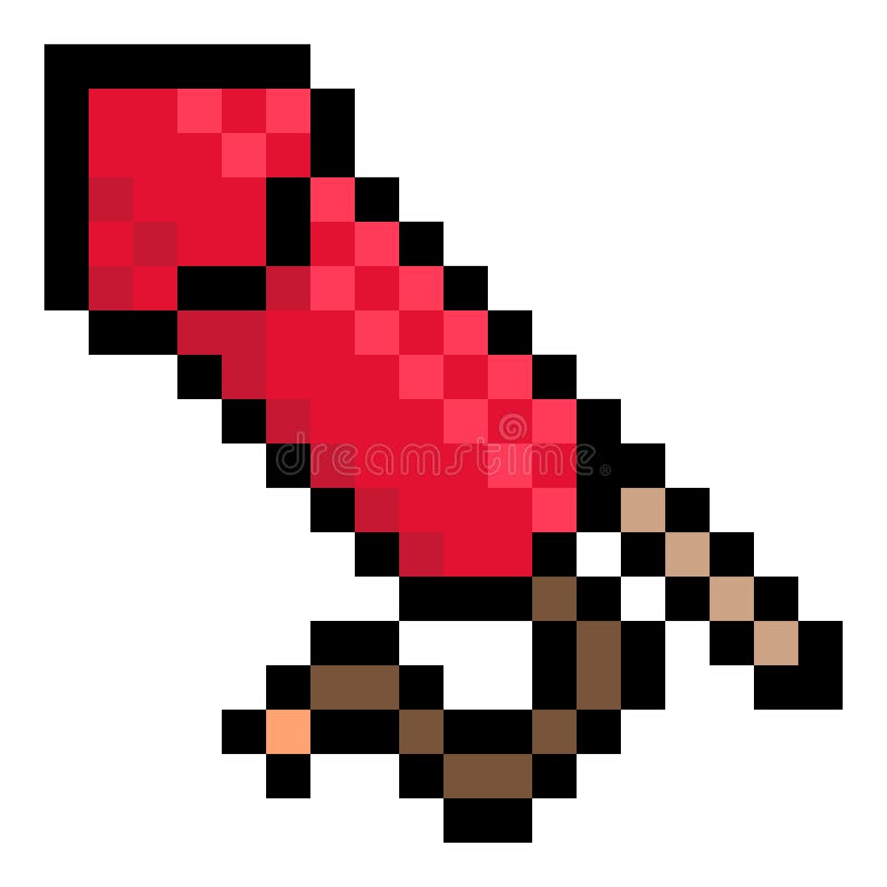 Red Pixel Fireworks - Vector, Isolated Stock Vector - Illustration of ...