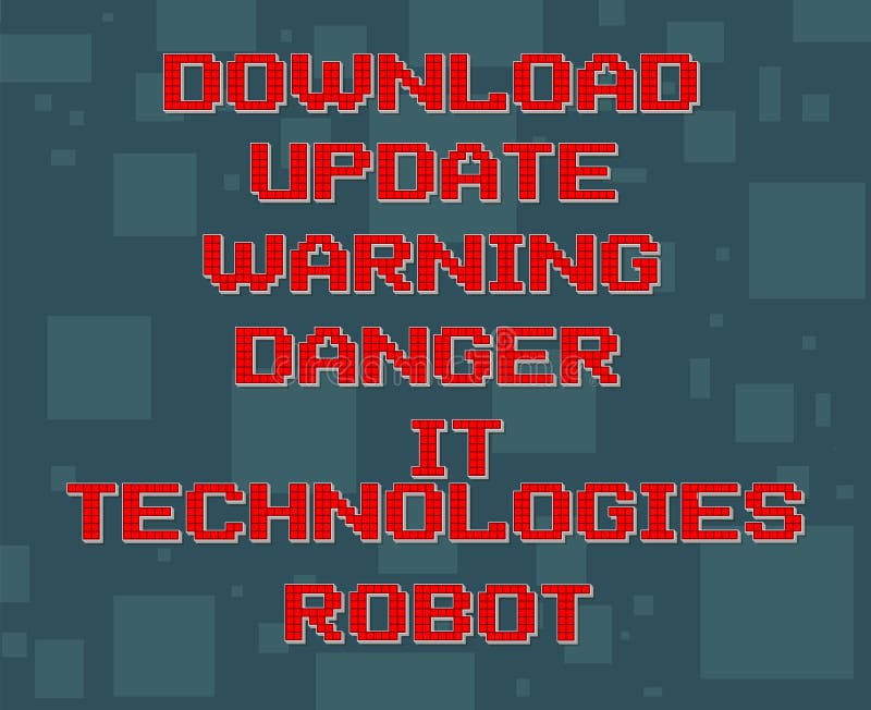 Red Pixel Retro Different Text for Video Games Set Stock Vector ...