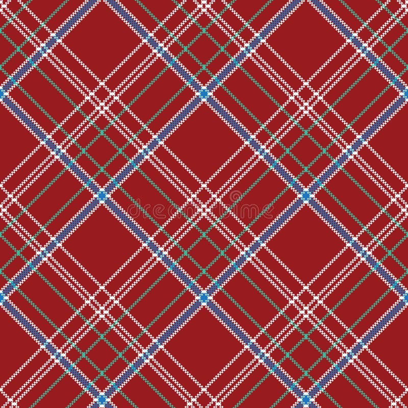 Red Pixel Seamless Pattern Check Fabric Texture Plaid Stock Vector ...