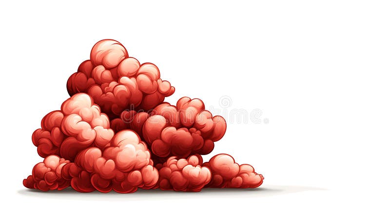 Red Pixelated Explosion Graphic Design Stock Illustration ...