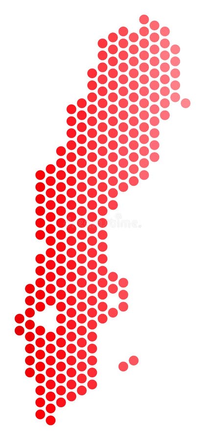 Red Dot Sweden Map stock vector. Illustration of geography - 118737068
