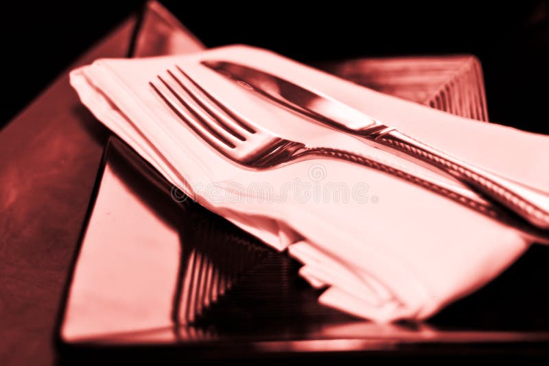 Red Place Setting stock image. Image of detail, tint - 44158227