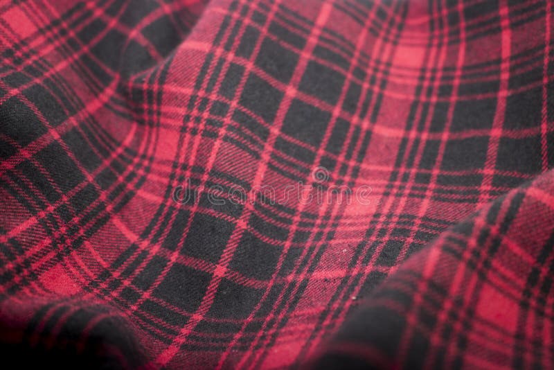 Red Plaid Flannel Fabric Cloth Stock Photo - Image of garment, elegant ...