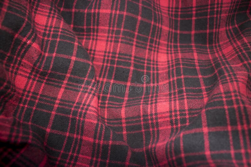 Red Plaid Flannel Fabric Cloth Stock Photo - Image of closeup, color ...