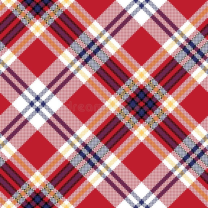 Red Plaid Seamless Fabric Texture Stock Vector - Illustration of ...