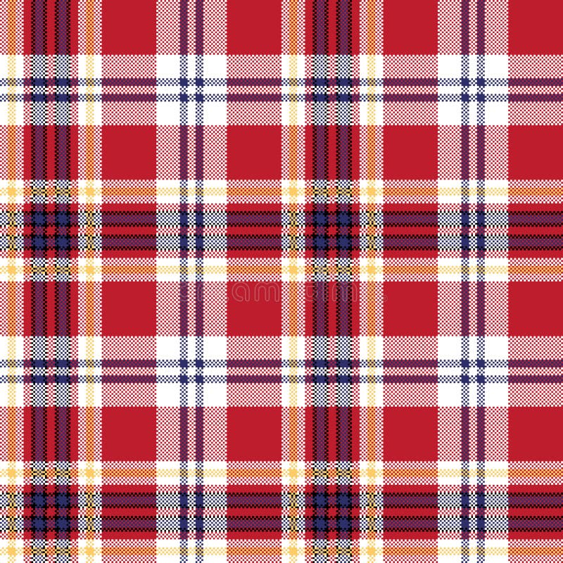 Red Plaid Seamless Fabric Texture Stock Vector - Illustration of ...