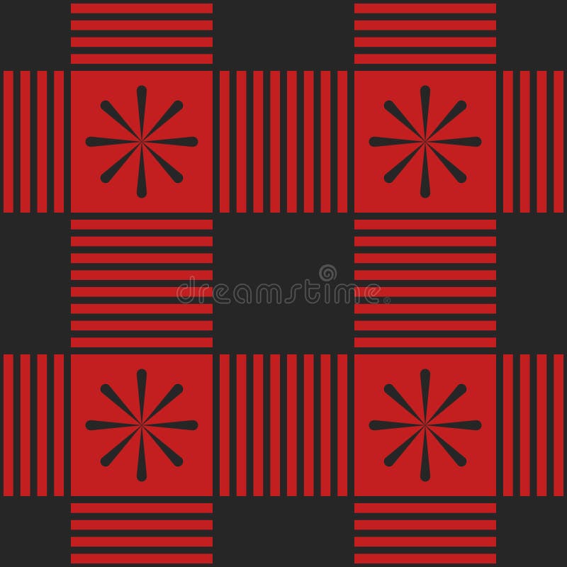 Red Plaid Seamless Pattern Template. Vector Illustration Stock Vector ...