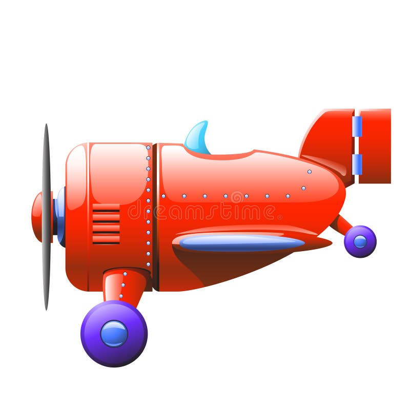 Red plane stock vector. Illustration of aeroplane, commercial - 36633668