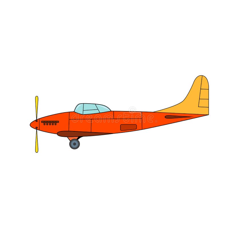 Old Red Biplane Cartoon Stock Illustrations – 150 Old Red Biplane ...
