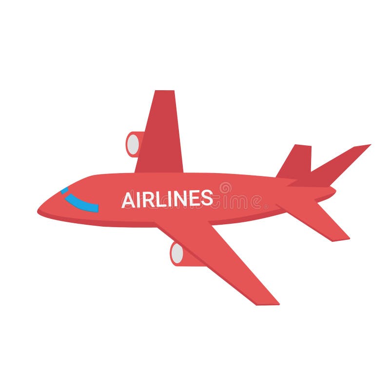 Red Plane Icon Vector Illustration for Web Design Stock Vector ...