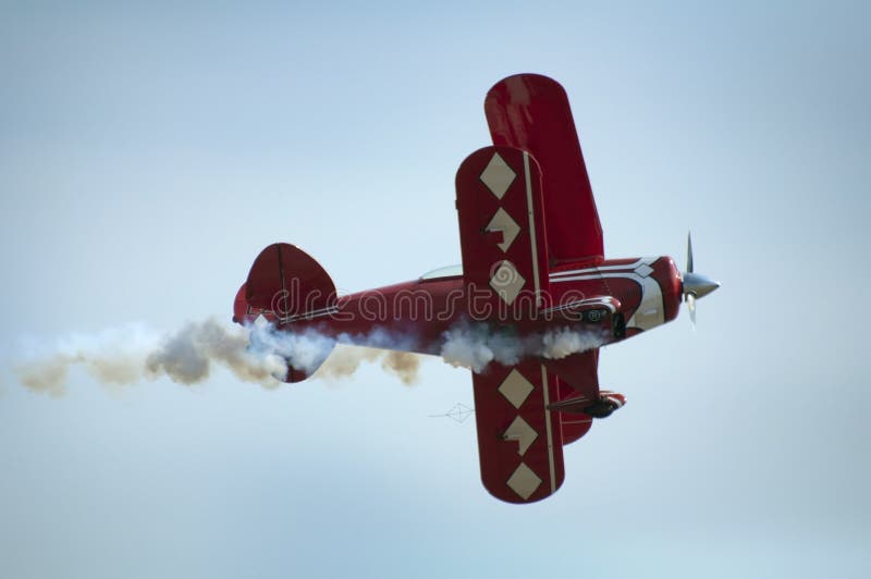 Red plane looping stock photo. Image of force, plane - 21007002