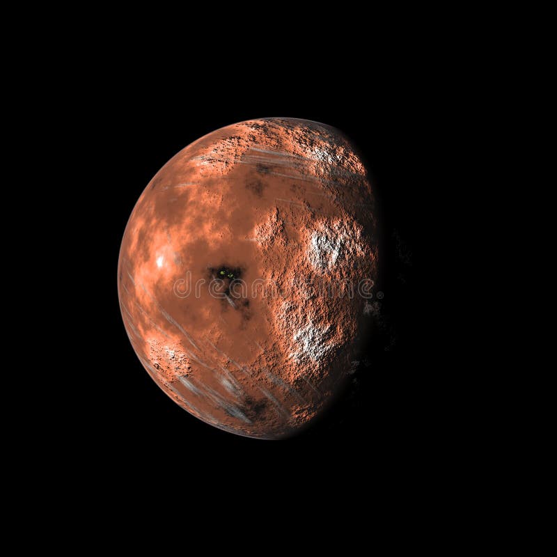 Mars - the Red Planet. Martian Surface and Dust in the Atmosphere Stock ...