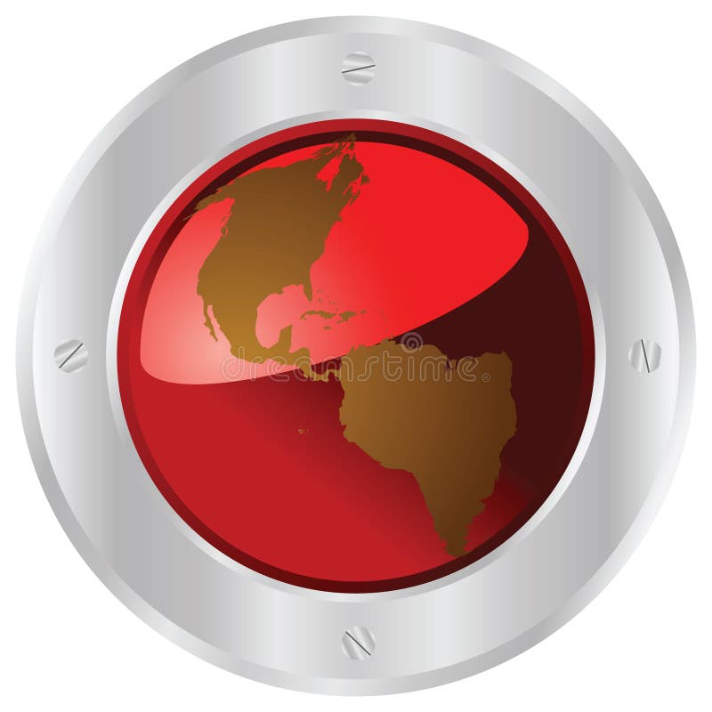 Red planet button stock vector. Illustration of glass - 7685221