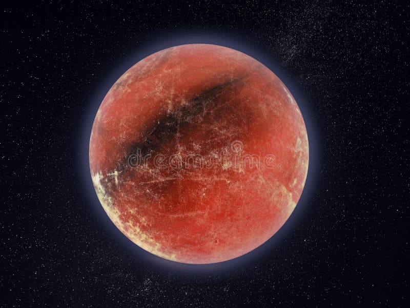 Red Planet in the Deep Space Stock Photo - Image of orange, galaxy ...