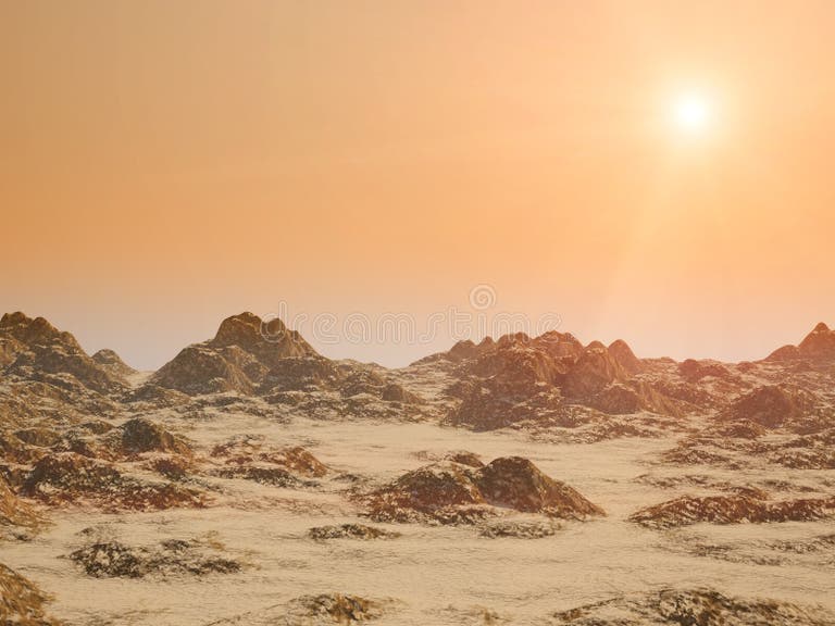 Red planet stock illustration. Illustration of mars, space - 35550624