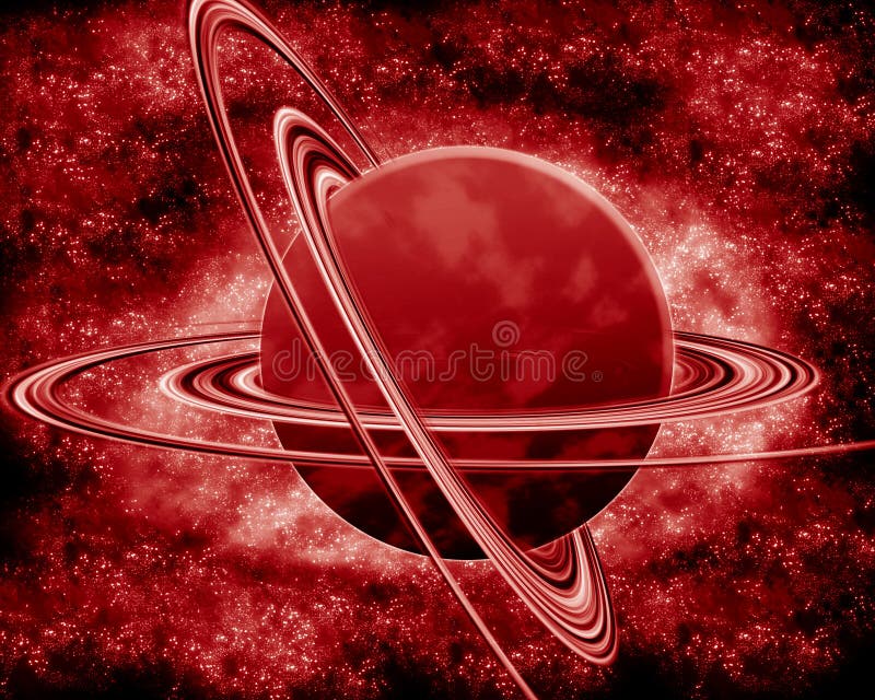 Red planet - fantasy space stock illustration. Illustration of abstract ...