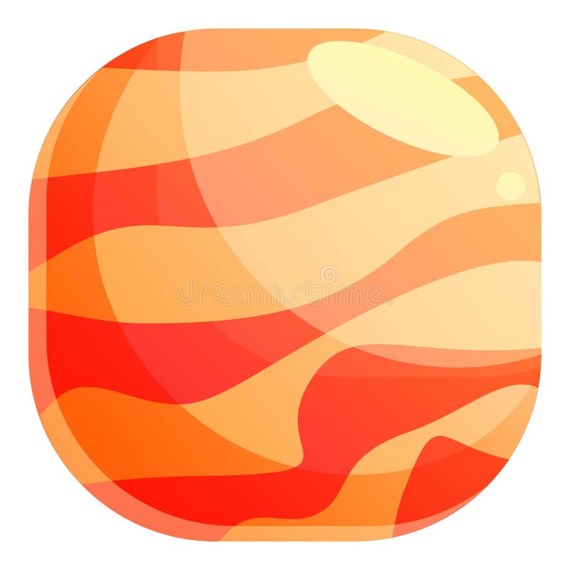 Red Planet Icon Showing Solar System Exploration Stock Illustration ...