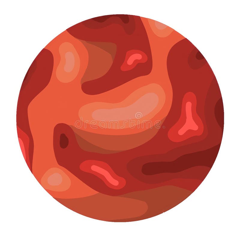 The Red Planet of Mars stock illustration. Illustration of logo - 255133515